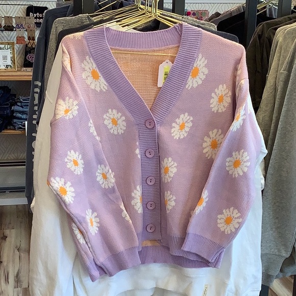 Sweaters | Purple Daisy Cardigan | Poshmark